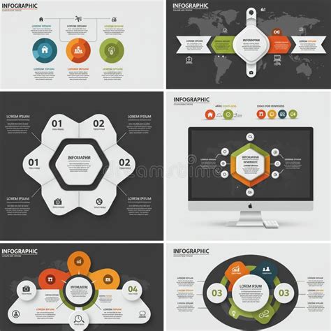 Collection Of Infographics Featuring Various Designs Elements Include