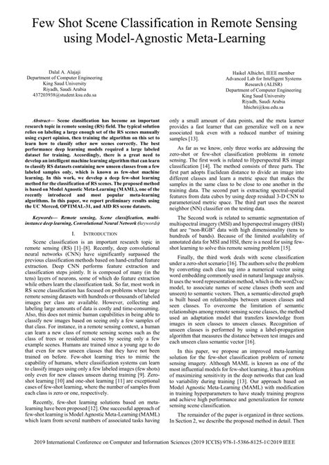 Pdf Few Shot Scene Classification In Remote Sensing Using Meta Agnostic Machine