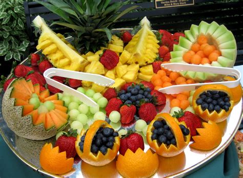 Simple Carved Fruit Display Tray By Aa Executive Catering