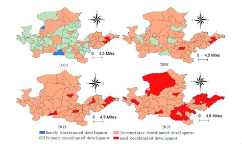 Spatial Evolution Diagram Of Coupling Coordination Degree Download