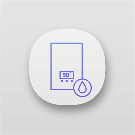 Electric Water Heater App Icon Heating Water Home Boiler Ui Ux User