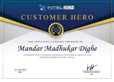 mandar dighe on linkedin thank you intelizign for recognizing my work