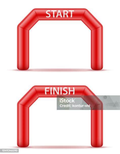 팽창 식 라인 시작 스포츠 벡터 일러스트 레이 션에 대 한 마무리 Championship에 대한 스톡 벡터 아트 및 기타 이미지 Championship 공기 주입 기