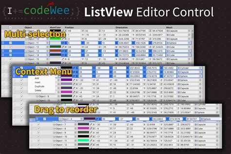 Listview Editor Control Utilities Tools Unity Asset Store