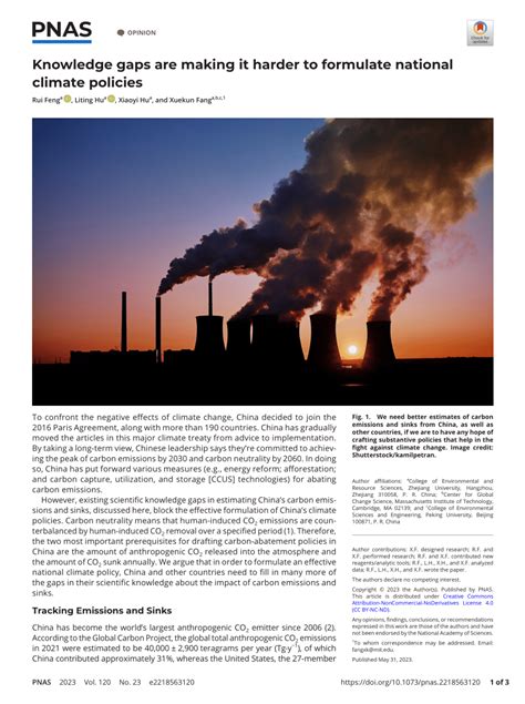 Pdf Knowledge Gaps Are Making It Harder To Formulate National Climate