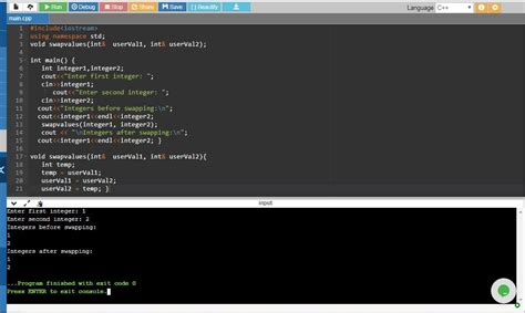 621 Lab Swapping Variables Write A Program Whose Input Is Two Integers And Whose Output Is The