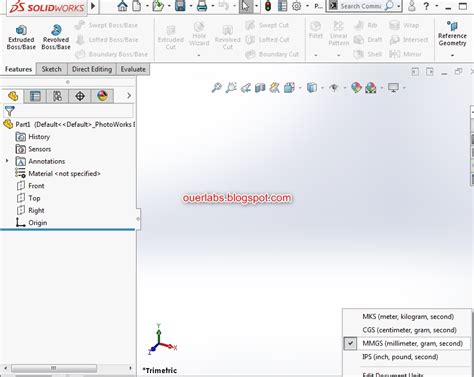Step By Step Procedure To Create The Part Model Using Solidworks Ourengineeringlabs