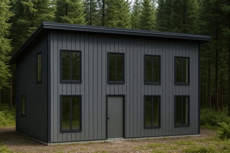 22 X 30 Single Slope Adu Kit Factory 2u Steel Buildings