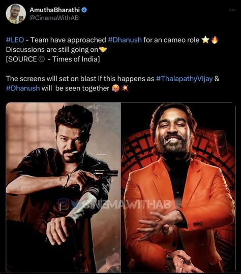 What Do You Guys Think About Dhanush Acting In Leo Rkollywood