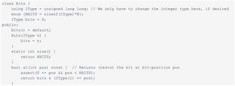 Solved 832 Project 3 Bits Define A Class Named Bits That