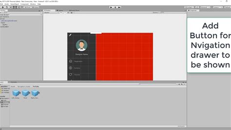Ui Navigation Drawer In Unity Youtube