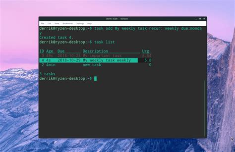 how to get a terminal based time management tool on linux with taskwarrior