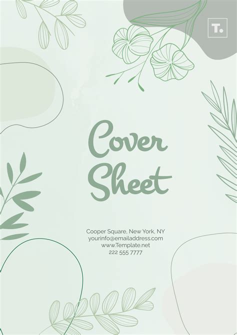 FREE Page 4 Cover Sheet Templates Edit Online Download