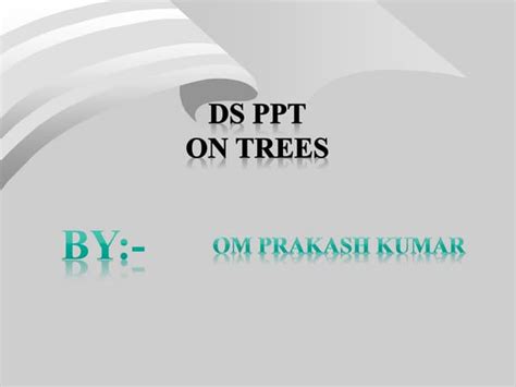 Trees In Data Structure Pptx Computing Technology And Computing
