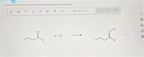 Solved Complete This Mechanism For An Acid Base Reaction By Chegg Com