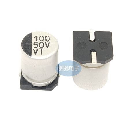 10 ชิ้นล็อตยี่ห้อใหม่ Patch Electrolytic Capacitor 50v 100uf 8 10