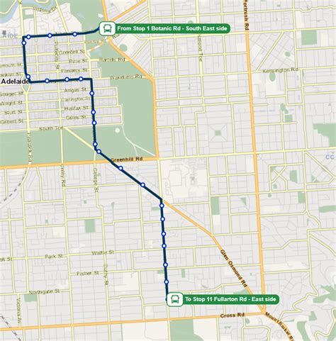 Adelaide Bus Route No 171a City Routes Southern Routes Runs From Adelaide City Centre To