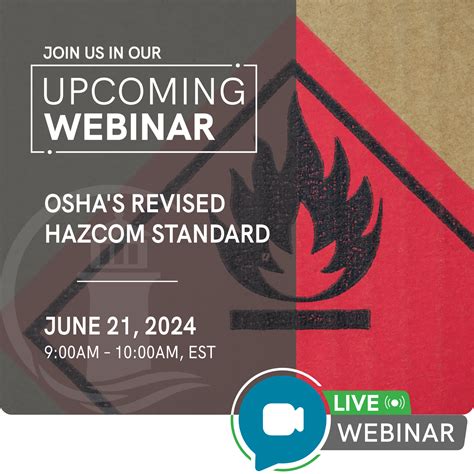 Upcoming Webinar Oshas Revised Hazcom Standard Chesapeake Region Safety Council