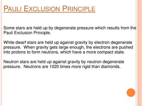 Ppt Pauli Exclusion Principle Powerpoint Presentation Free Download