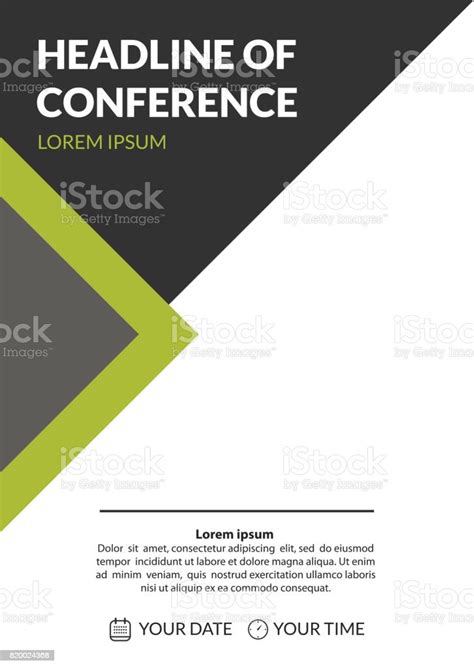 비즈니스 회의 초대 개념입니다 회색과 녹색 삼각형 화려한 간단한 기하학적 배경 배너 포스터 전단지 잡지 페이지 커버에 대 한 템플릿 A4 크기입니다 벡터 Eps 10 녹색에