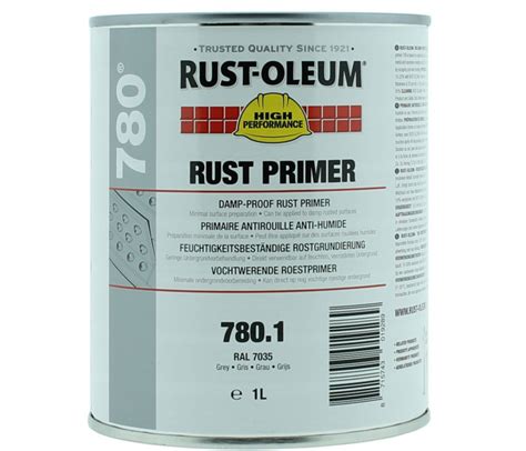 Rust Oleum 780 Damp Proof Rust Primer Grey 1kg CROP