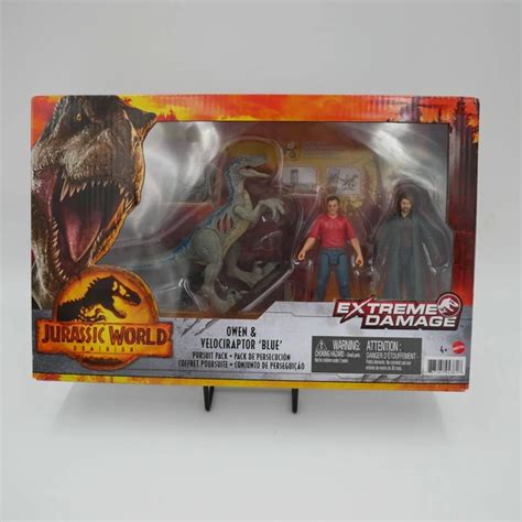 Mattel Jurassic World Owen Grady And Velociraptor Blue Box Wear £792