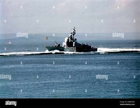 A Port Beam View Of A Soviet Tarantul Iii Class Missile Corvette Underway In The Wake Of Another A Port Beam View Of A Soviet Tarantul Iii Class Missile Corvette Underway In The Wake Of Another