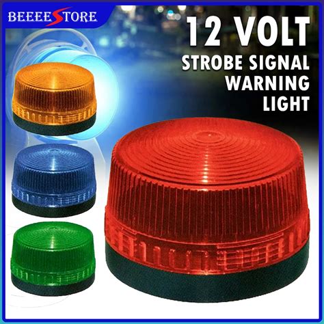 12 Volt Red Blue Green Amber Led Strobe Signal Warning Siren Flashing 12v Light Flashing