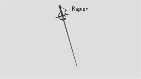 Rapier Download Free 3d Model By Kanin Pungeen Artoriusmodel