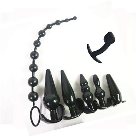 7pcs Set Anal Plug Beads Anus G Point Stimulator Butt Prostate Massage Sex Tool Toys For