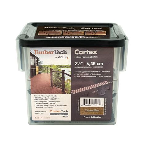 Timbertech Collated Cortex Hidden Plug Fasteners Coconut Husk 100 Ln Ft Schillings