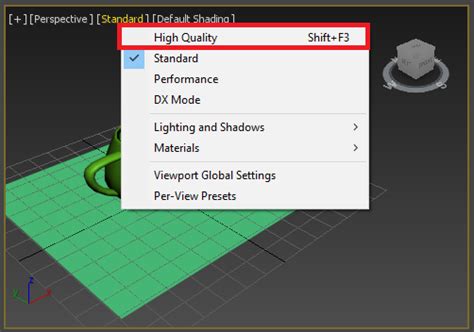 realistic mode seems to be missing in the 3ds max 2018 viewport settings