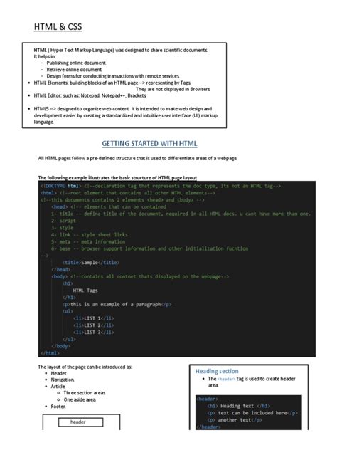 Lab 1 Html Css Revision Pdf