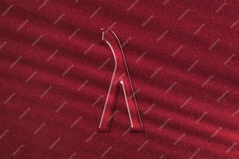 Premium Photo Lambda Sign Lambda Letter Greek Alphabet Symbol Red