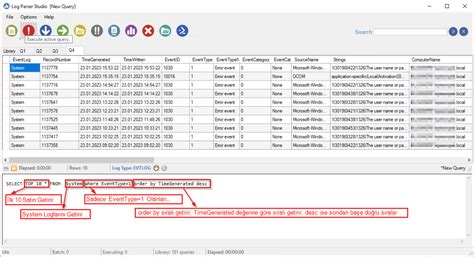 Log Parser Studio Ile Event Log Incelemek Event Log Review With Log