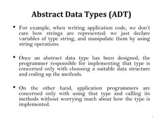 Abstract Data Types Adt Intro To Data Structure Part 2 PPT