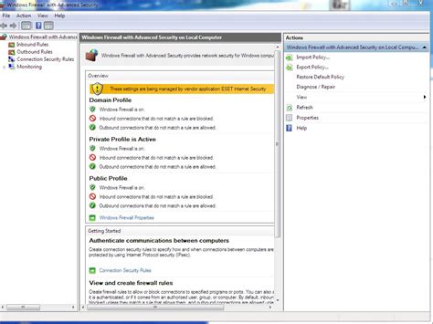 Windows Firewall Is On Eset Internet Security And Eset Smart Security