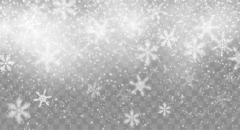 Realistic Christmas Snowfall Overlay Of Snowflakes Stock Illustration Illustration Of Fall