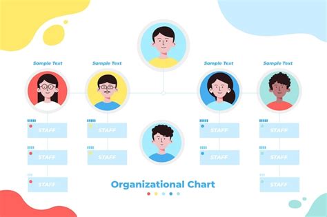 Free Vector Flat Organizational Chart
