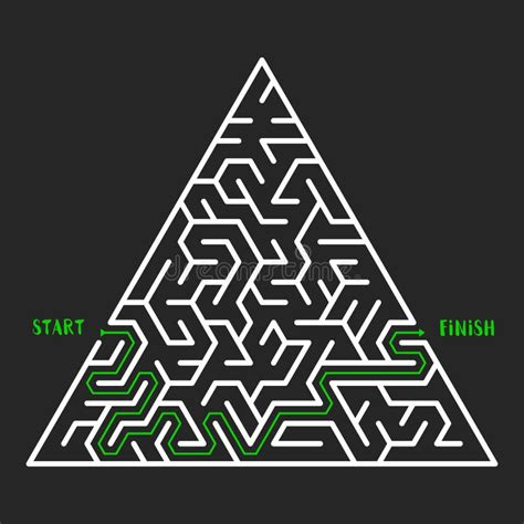 Maze Game Background Labyrinth With Entry And Exit Stock Vector Illustration Of Border Maze