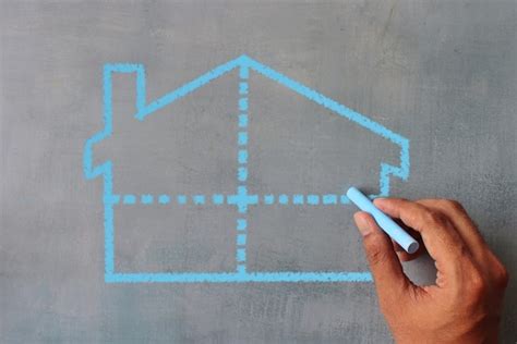 Premium Photo House With Marked Cut Lines Resolving Ownership