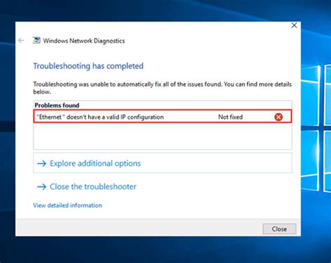 How To Fix Ethernet Does Not Have A Valid IP Configuration Error