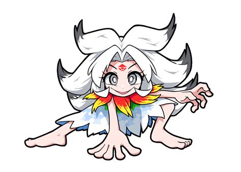 Solidus Sword Cube Houjuu Chimi Touhou Commentary Request 1girl Barefoot Blue Skirt