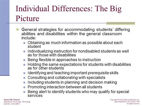 Accommodating Individual Differences In The Classroom