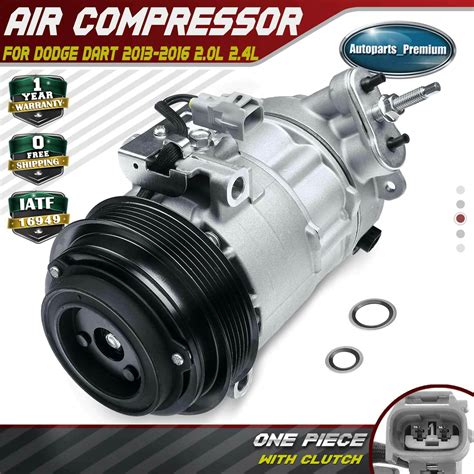 Ac Compressor With Clutch For Dodge Dart 2013 2014 2015 2016 20 24l