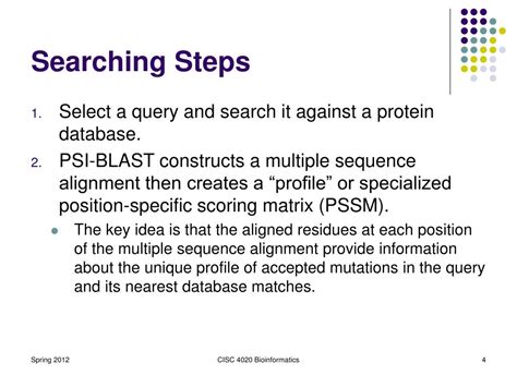 Ppt Position Specific Iterated Blast Psi Blast Powerpoint Presentation Id 3401686