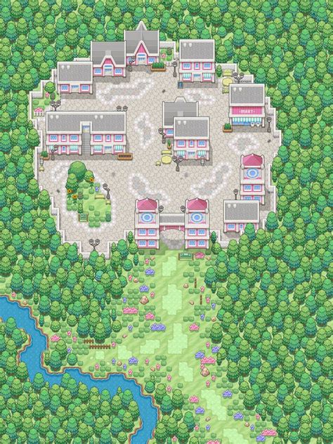 Pokemon Town Pixel Art Game Design Create Pixel Art Maps Design