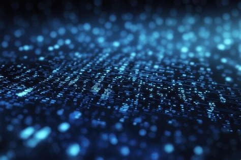 Premium Photo Blue Digital Binary Data Background