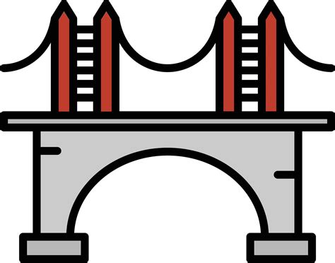Bridge Line Filled 9427640 Vector Art At Vecteezy