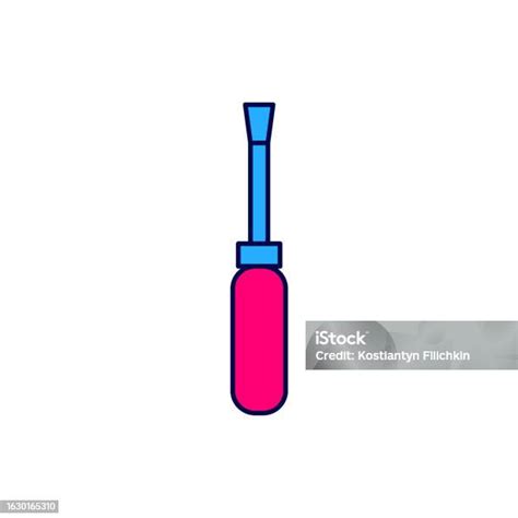 흰색 배경에 격리된 윤곽선 드라이버 아이콘입니다 서비스 도구 기호입니다 벡터 가득 찬에 대한 스톡 벡터 아트 및 기타 이미지 가득 찬 강철 건설 산업 Istock